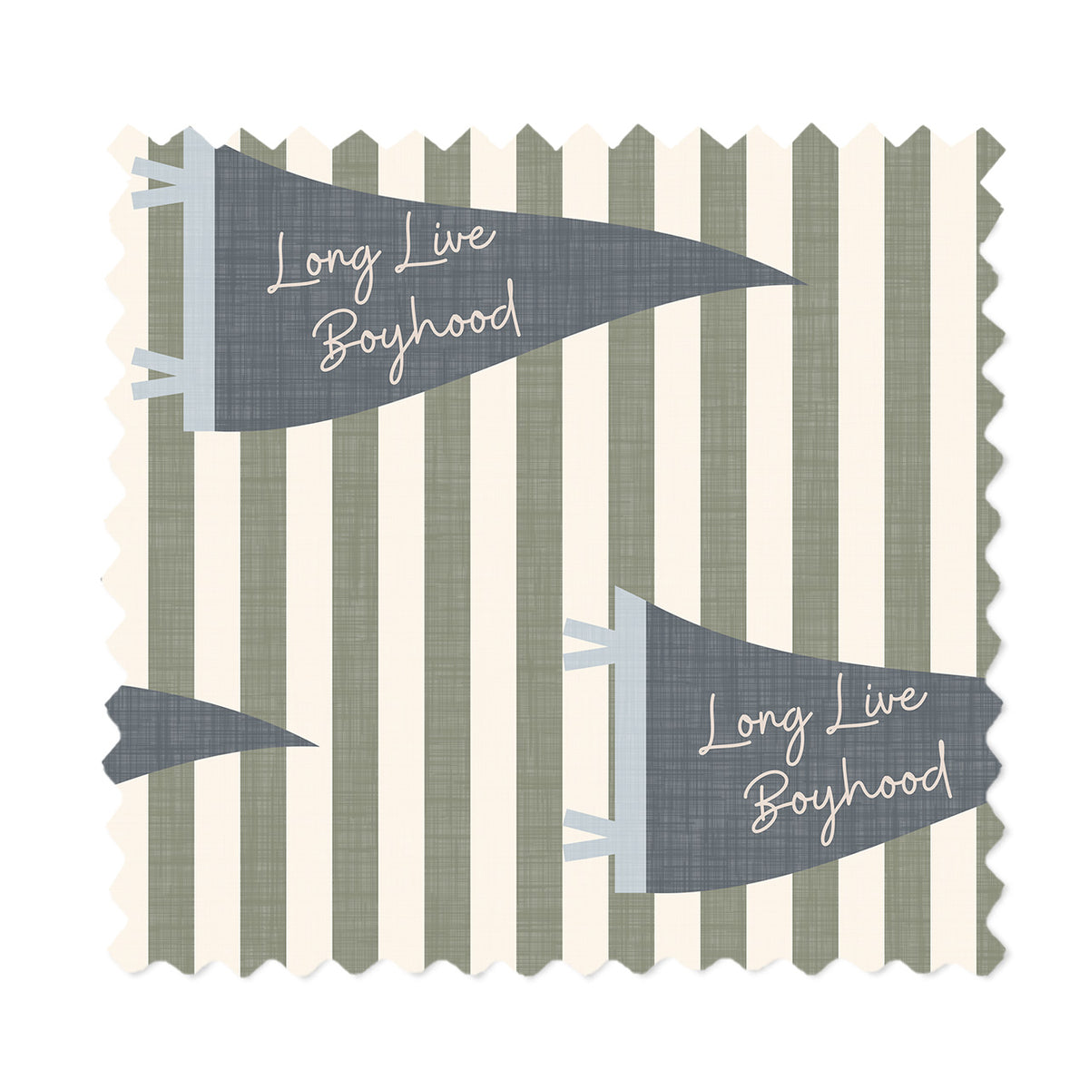 Boyhood Pennant Stripe Sky Swatch