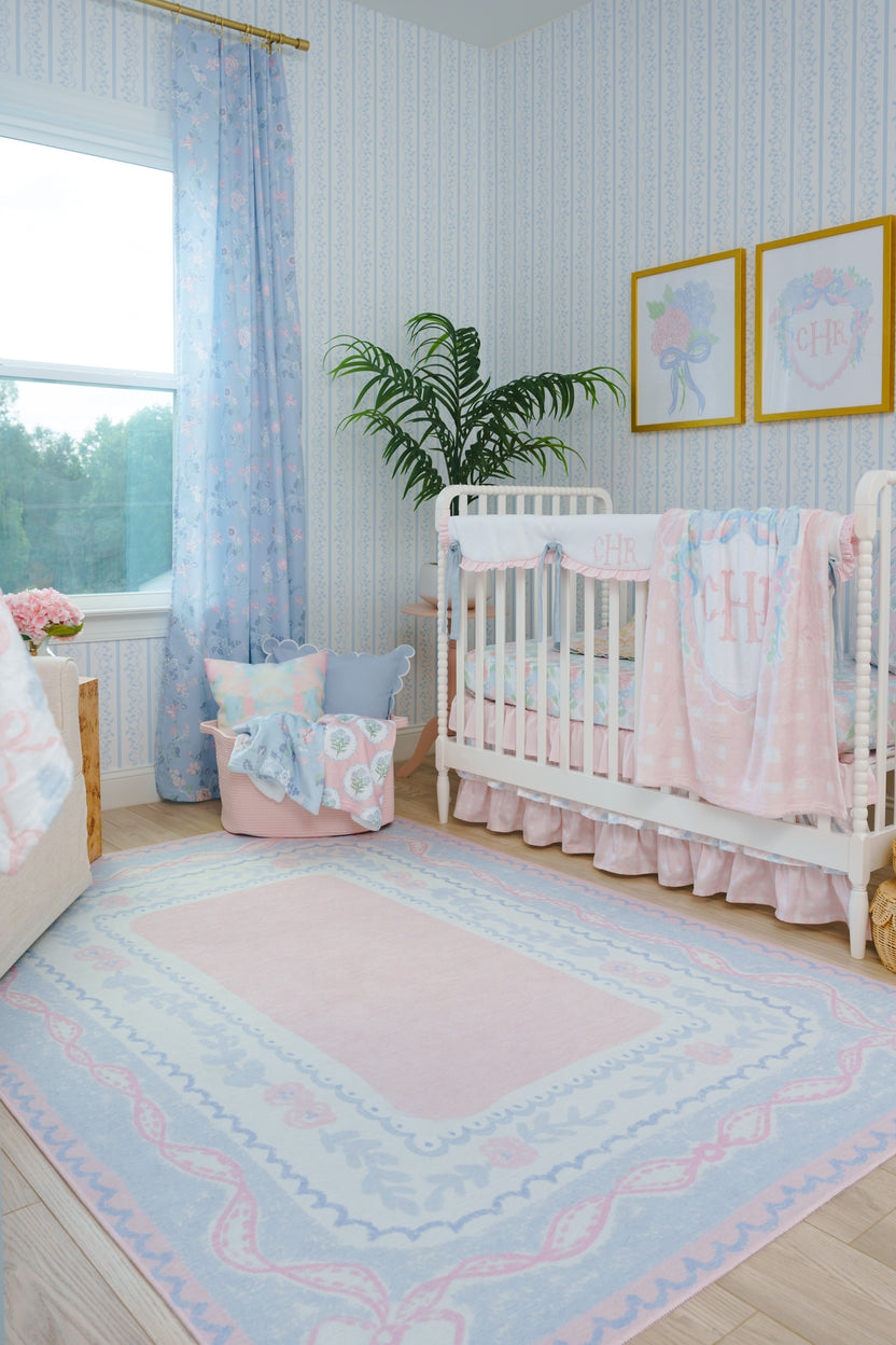 Gathered Crib Skirt | Chinoiserie Garden Variant options Default Title