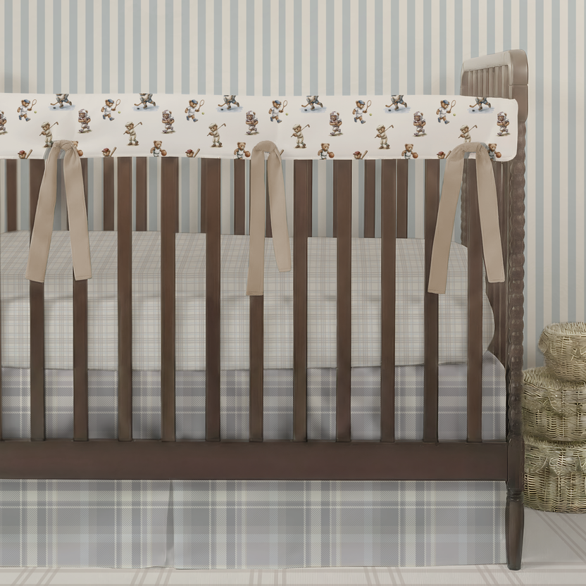Plaid Crib Set: Perfect for Classic Baby Nurseries
