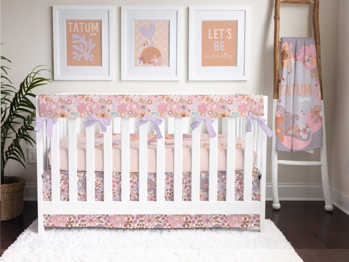 Boho Mermaids Crib Rail Cover