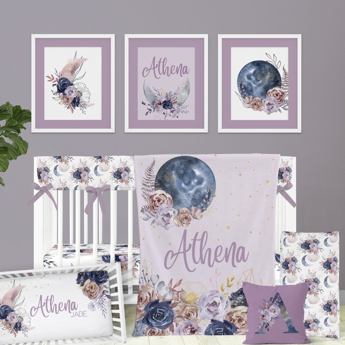 Floral Moon Nursery Collection : Crib Bedding & Nursery Decor ...