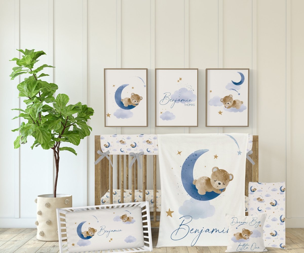 Teddy Bear Dream Big Little One Nursery Pillow : Crib Bedding & Nursery ...